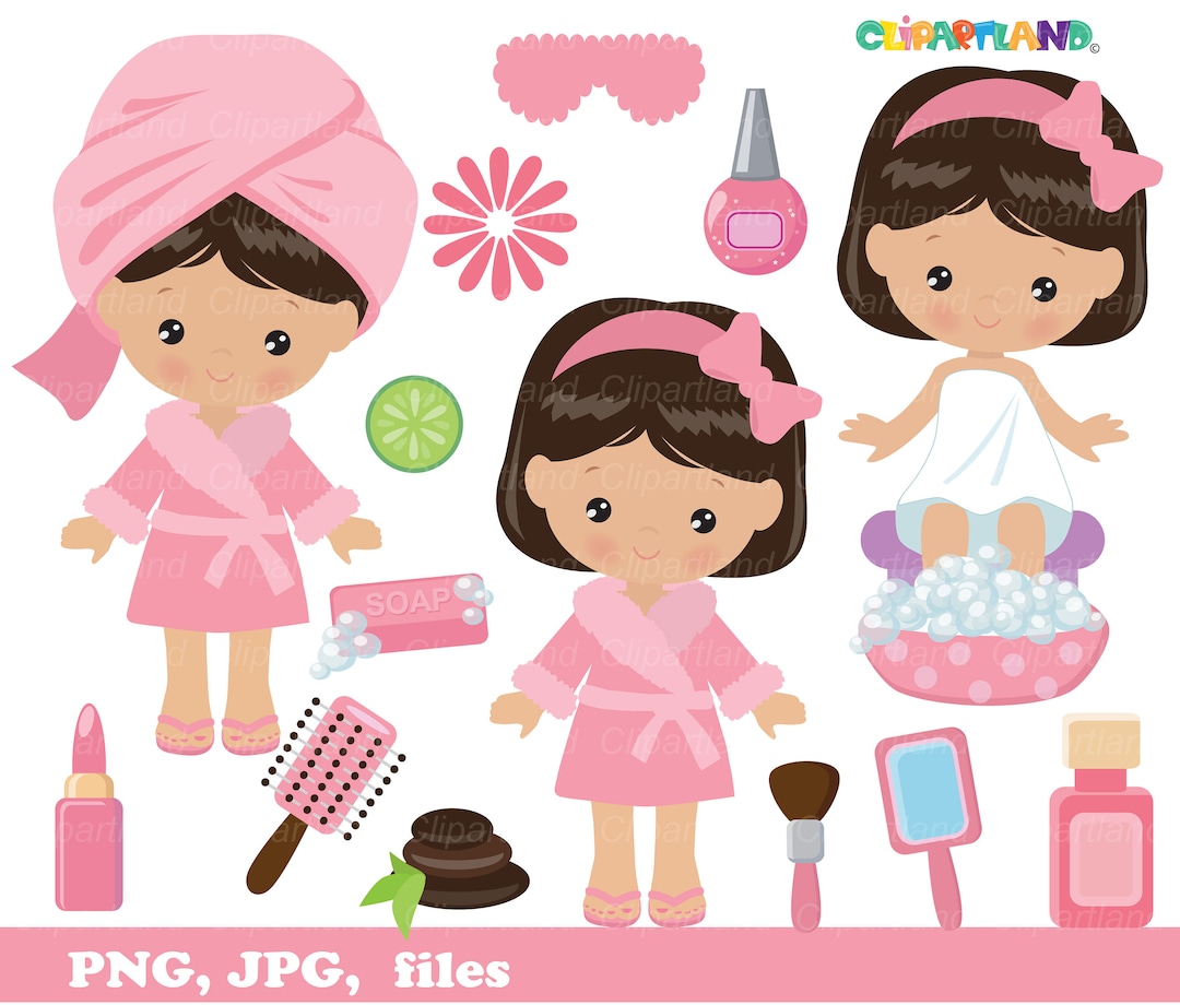 INSTANT Download. Spa Girl Party Clip Art. Cspa_52_spa. Personal and ...