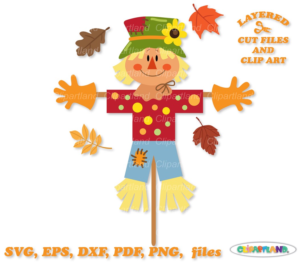 INSTANT Download. Cute Scarecrow Svg Cut File and Clip Art. Commercial ...