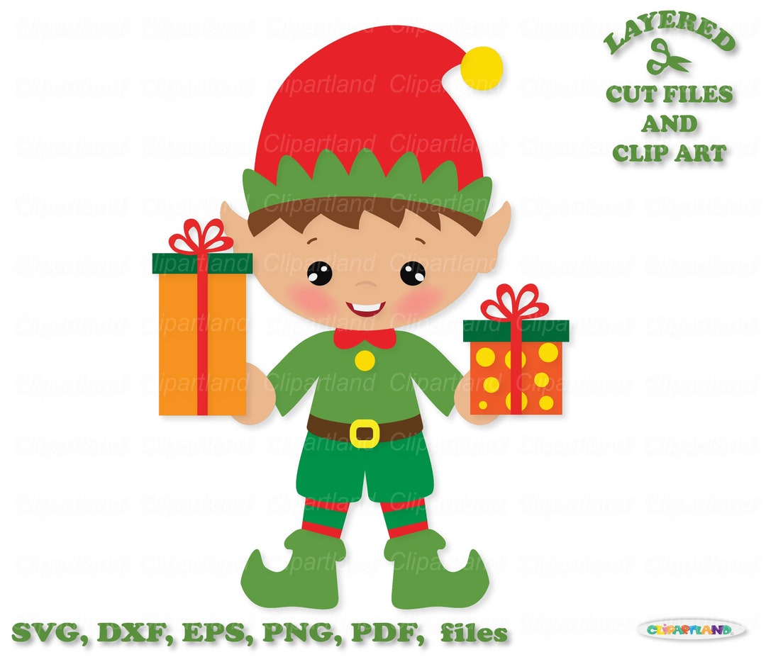 INSTANT Download. Cute Christmas Elf Boy Svg, Dxf Cut Files and Clip ...