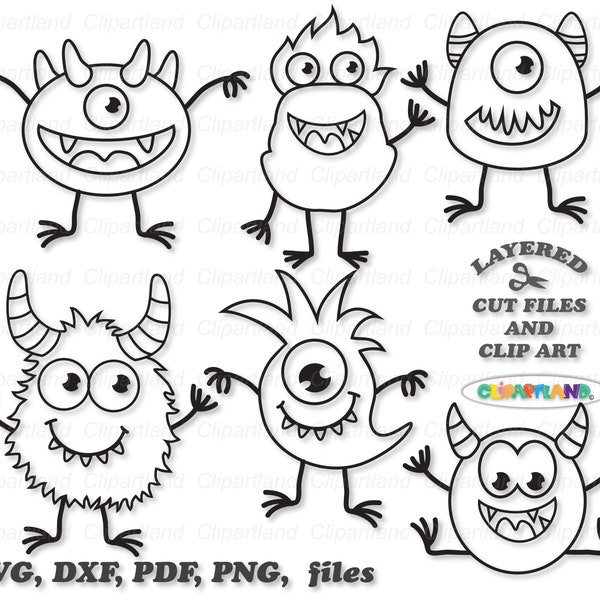 Monster Clip Art - Etsy