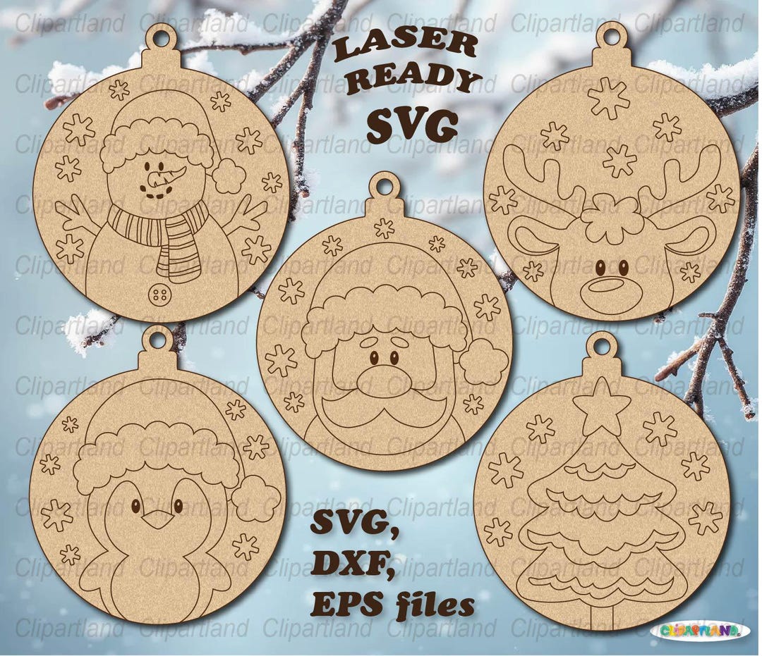 INSTANT Download. SVG Scored Paint Kit. Vintage Christmas Plywood ...