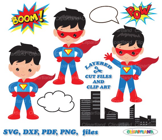INSTANT Download. Cute Superhero Boy Svg Cut File and Clip - Etsy