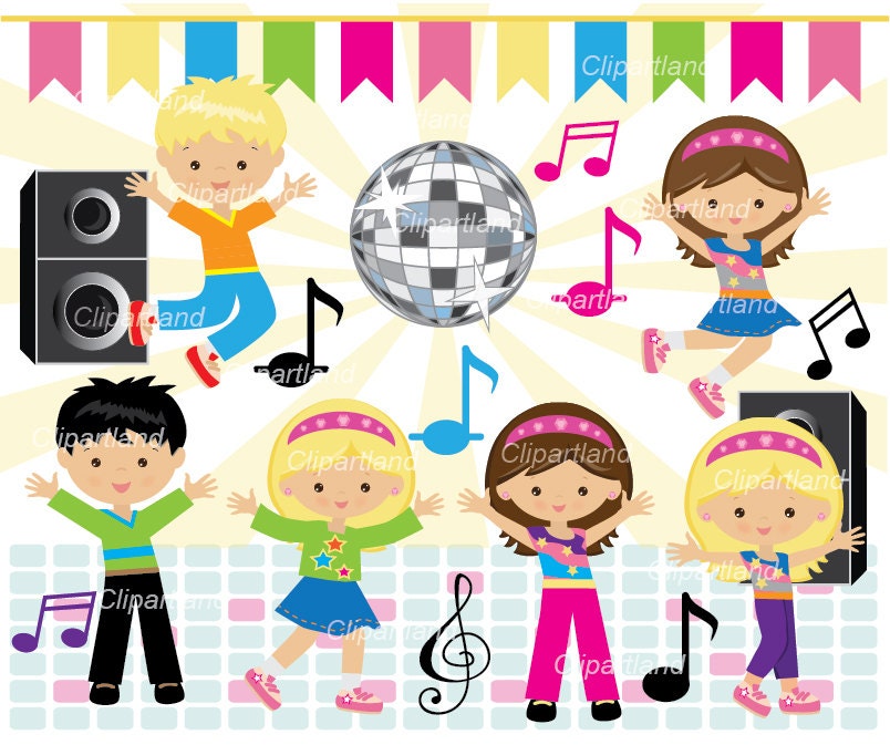 Children Singing And Dancing Clipart