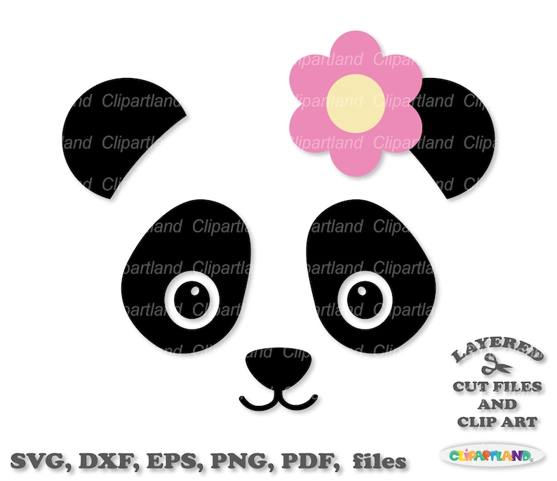 INSTANT Download. Cute Panda Face Svg Cut File and Clip Art. - Etsy