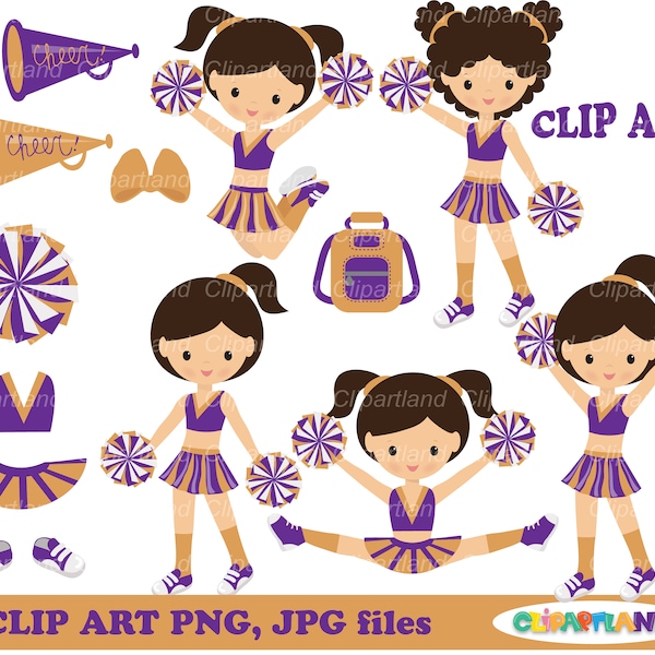 Cheerleader Clip Art - Etsy