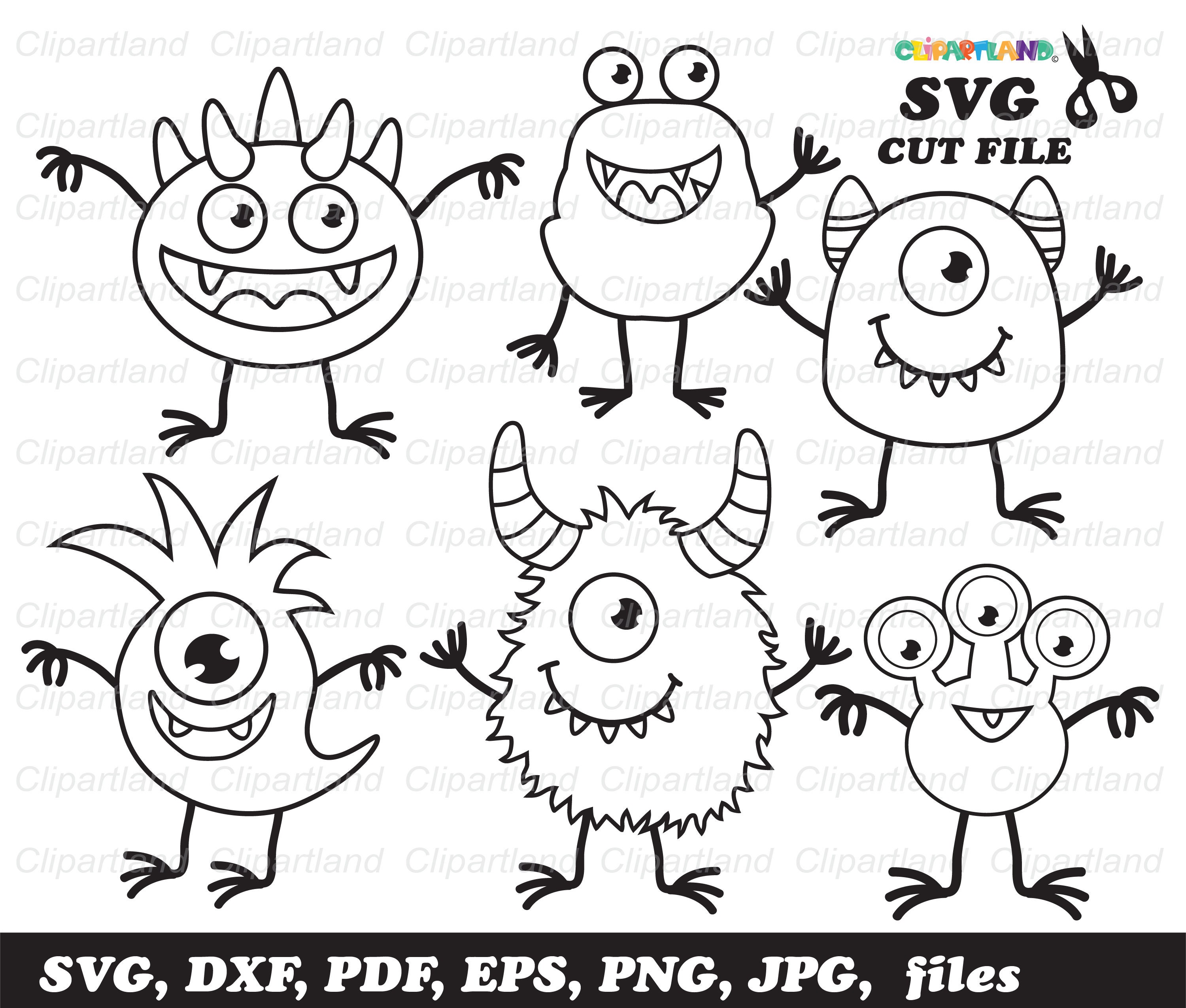 INSTANT Download. Stick Figure Monsters Svg Cut Files and Clip - Etsy UK