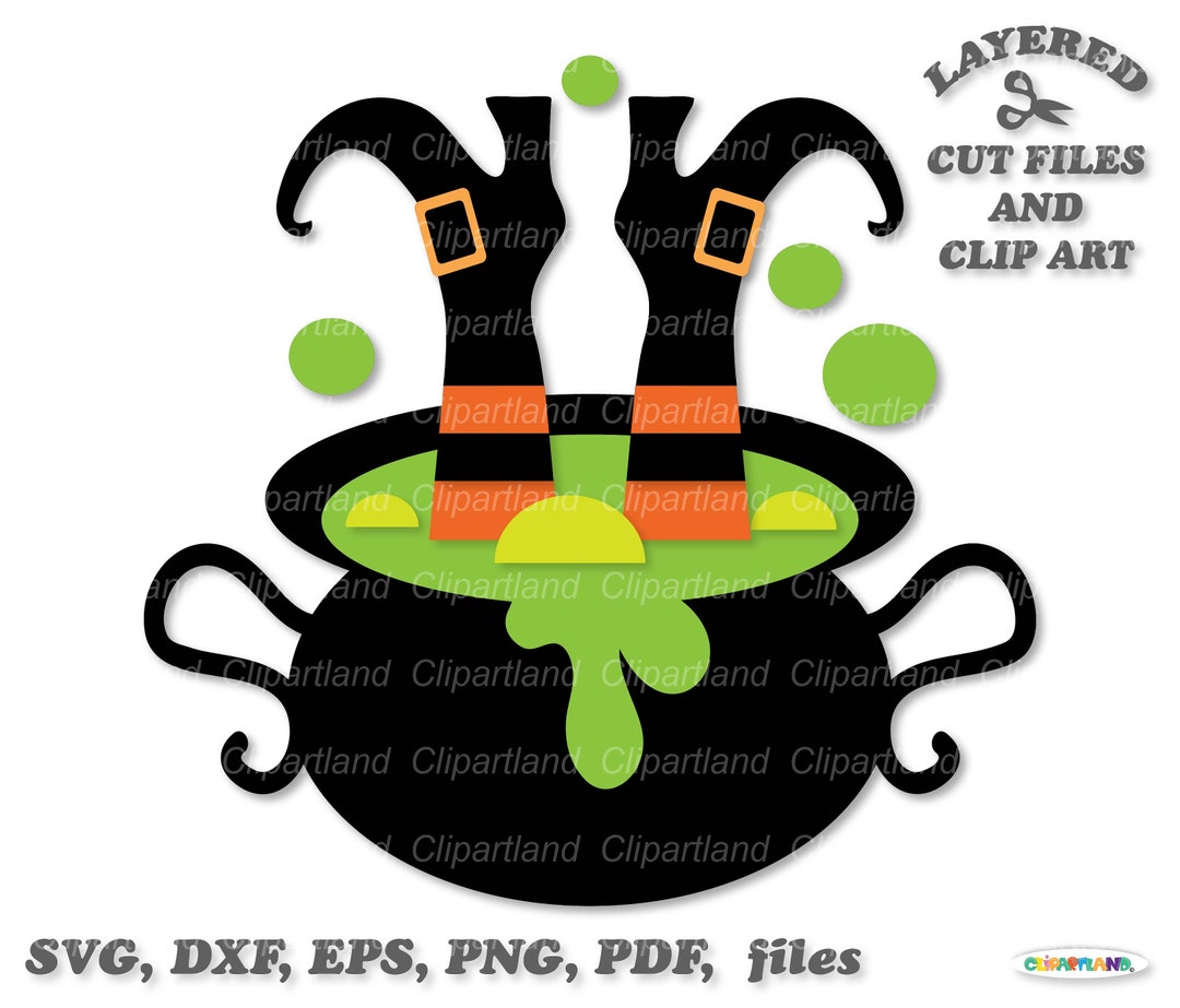 INSTANT Download. Halloween Witch in Cauldron Svg Cut File and Clip Art ...