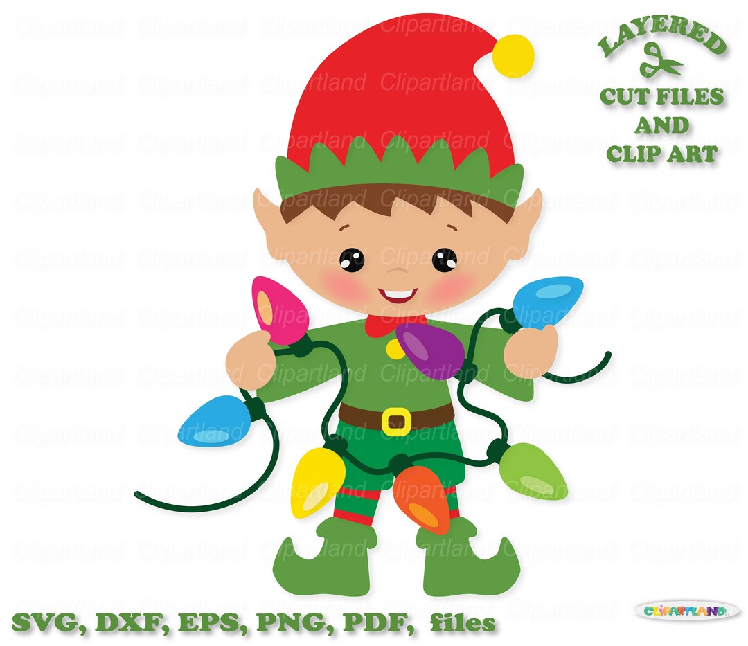 INSTANT Download. Cute Christmas Elf Boy Svg, Dxf Cut Files and Clip ...