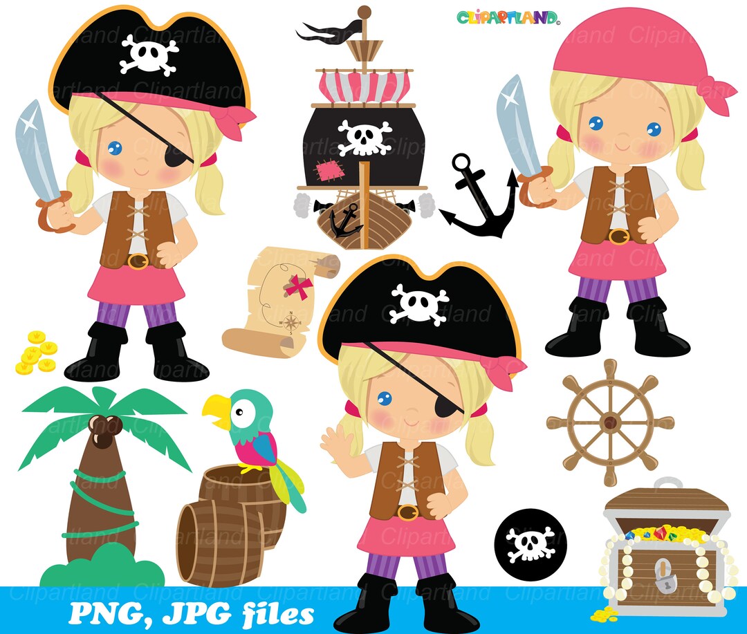 INSTANT Download. Pirate Girl Clip Art. Cp_88_girl. Personal - Etsy