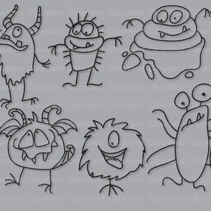 INSTANT Download. Commercial License is Included! Stick Figures Monster ...