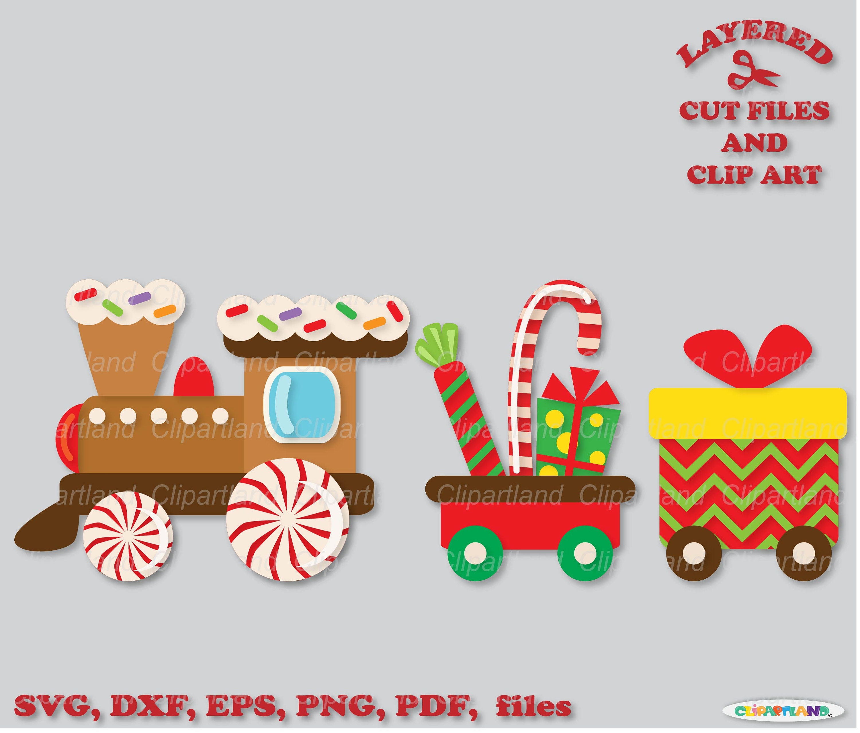 INSTANT Download. Gingerbread Train. Christmas Train Svg, Dxf Cut Files ...