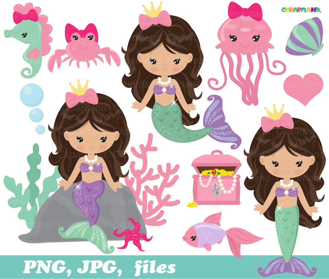 INSTANT Download. Mermaids Clip Art. Cm_113. Personal and - Etsy