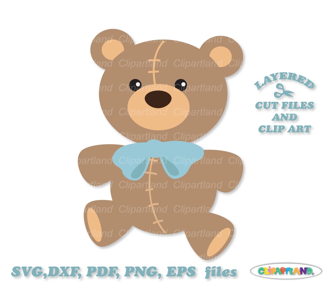 INSTANT Download. Teddy Bear Boy Layered Svg Cut File and Clip Art. B_4 ...
