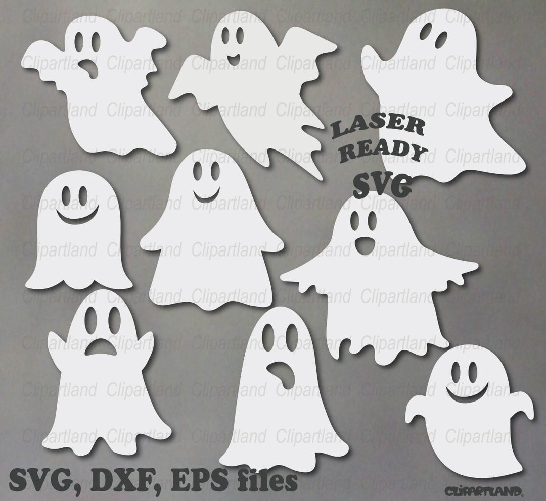 Halloween Ghost SVG Bundle, Laser Cut Files (digital Download) - Etsy