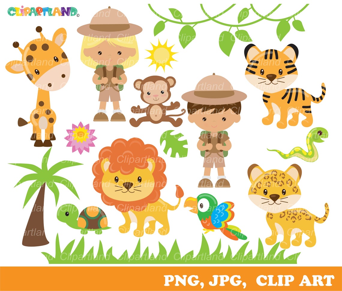 INSTANT Download. Safari Animals Clip Art. Csaf_33. Personal - Etsy