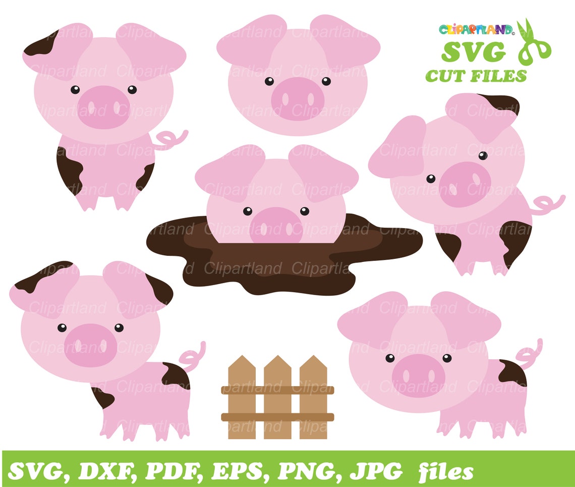 INSTANT Download. Cute Pigs Svg Cut Files. Cp_2. Personal and - Etsy