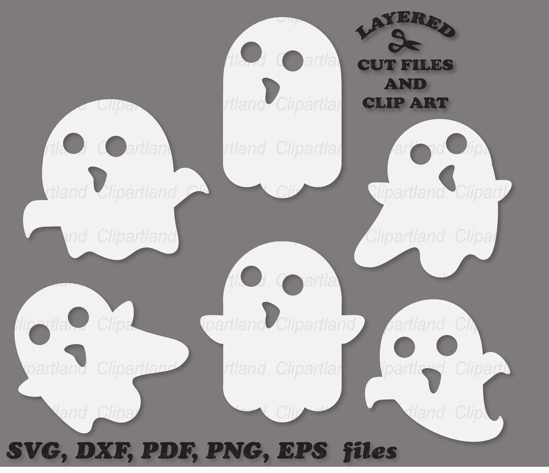 INSTANT Download. Cute Halloween Ghost Svg Cut File and Clip Art ...
