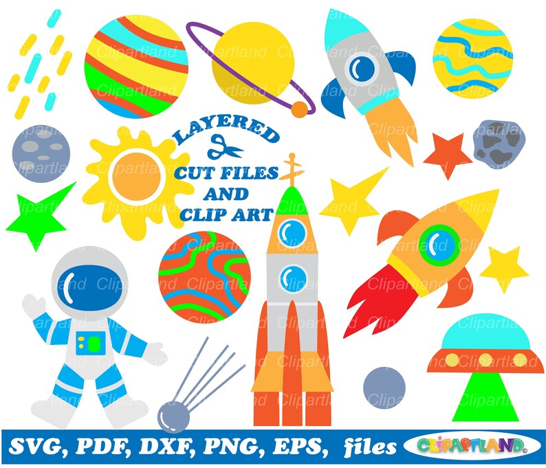 INSTANT Download. Space Svg Cut File and Clip Art. Commercial | Etsy