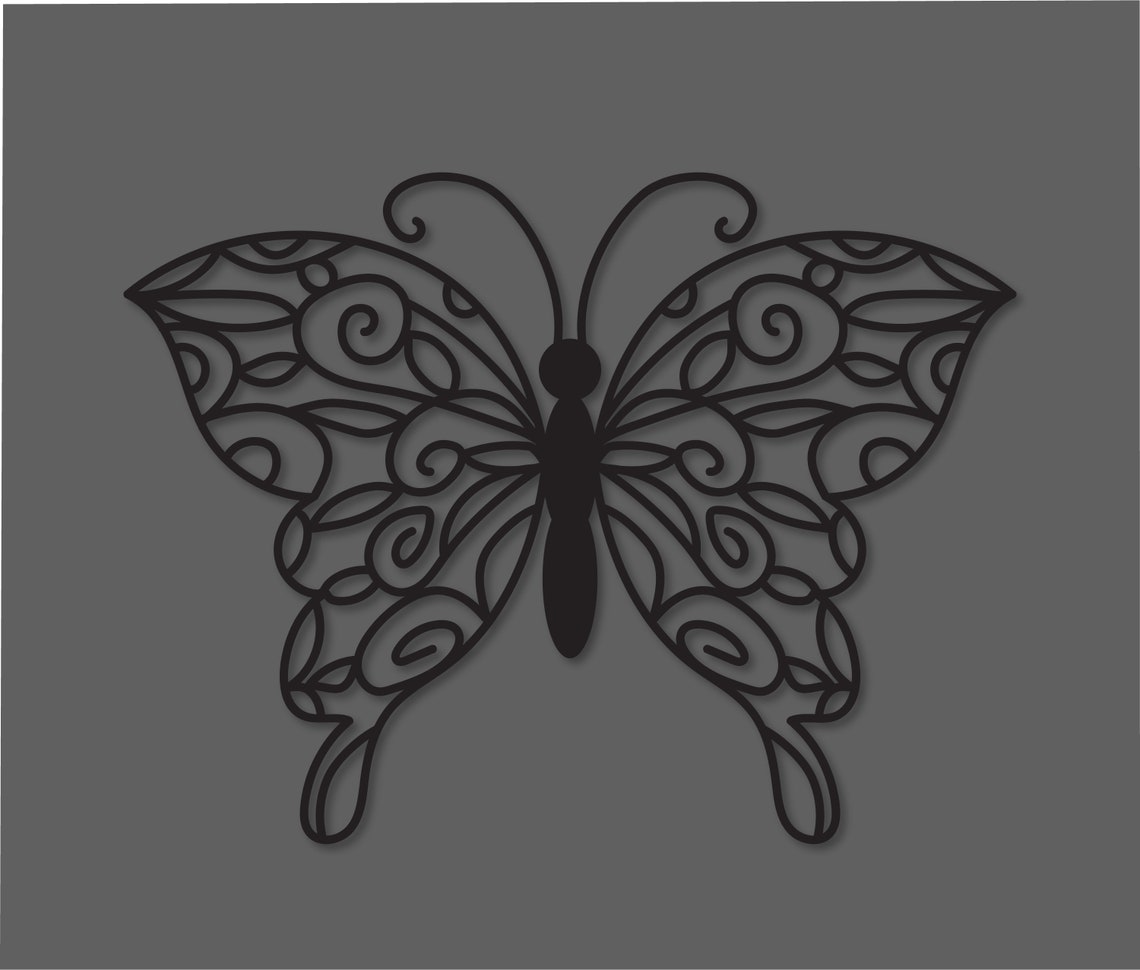 Filigree Butterfly SVG Cut File, Silhouette Art (digital Download) - Etsy