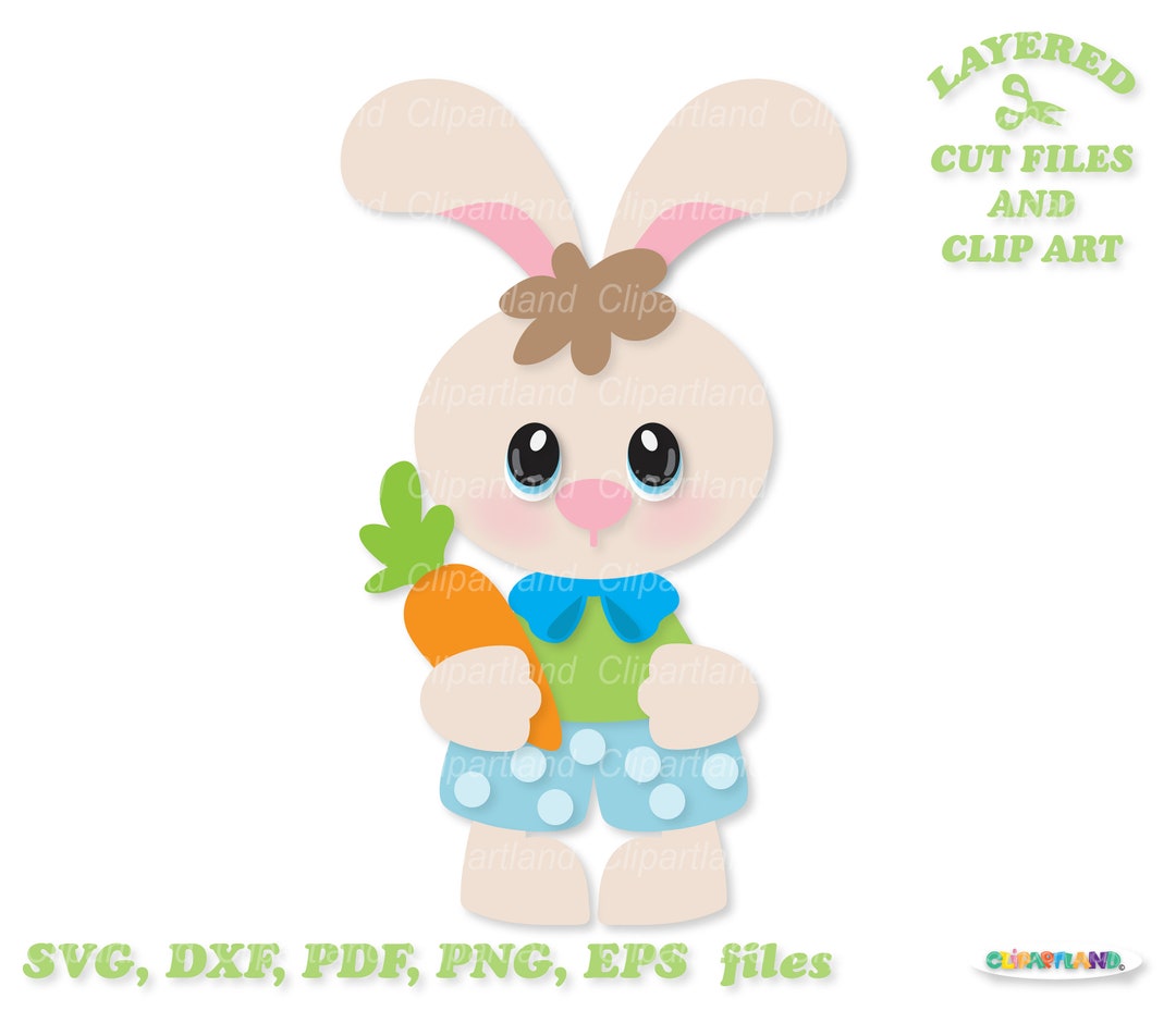 INSTANT Download. Cute Easter Bunny Boy Svg Cut Files and Clip Art ...