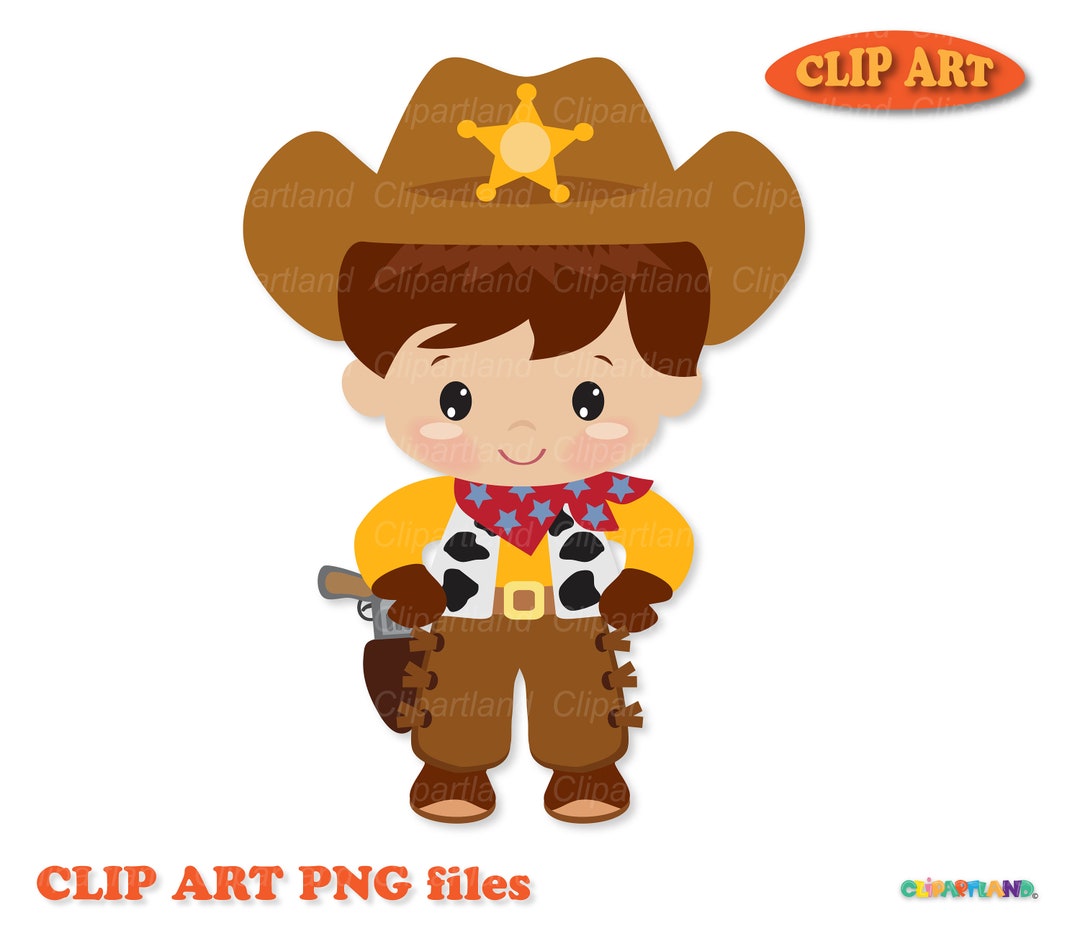 INSTANT Download. Cute Little Cowboy Clip Art. Personal and Commercial ...