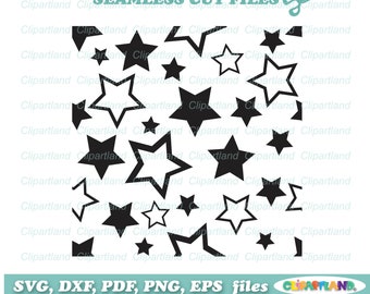 Stars Pattern Svg | Etsy