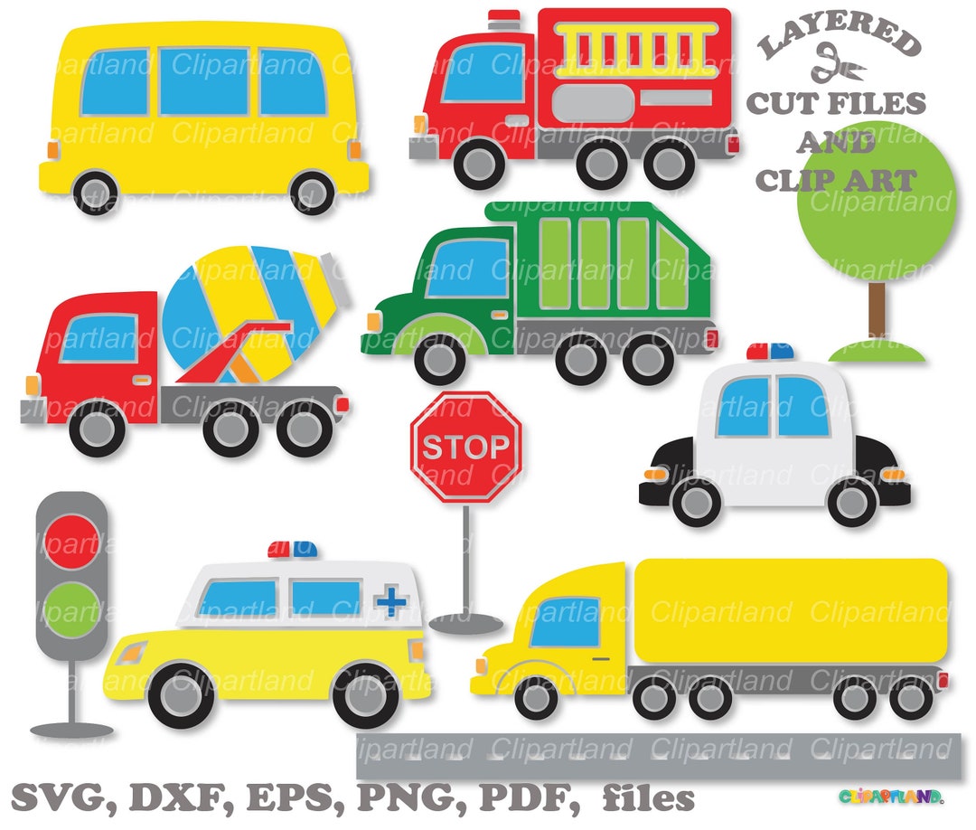 INSTANT Download. Transport Svg, Dxf Cut Files and Clip Art. T_2. - Etsy