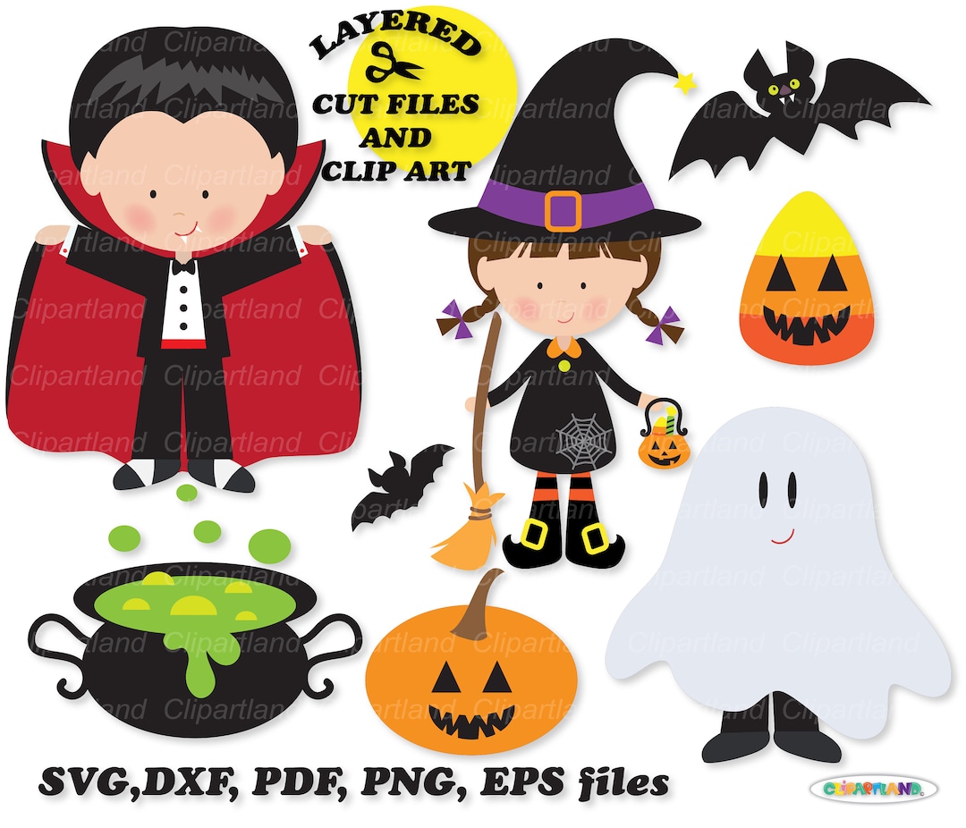 INSTANT Download. Cute Halloween Kids Svg Cut File and Clip Art ...