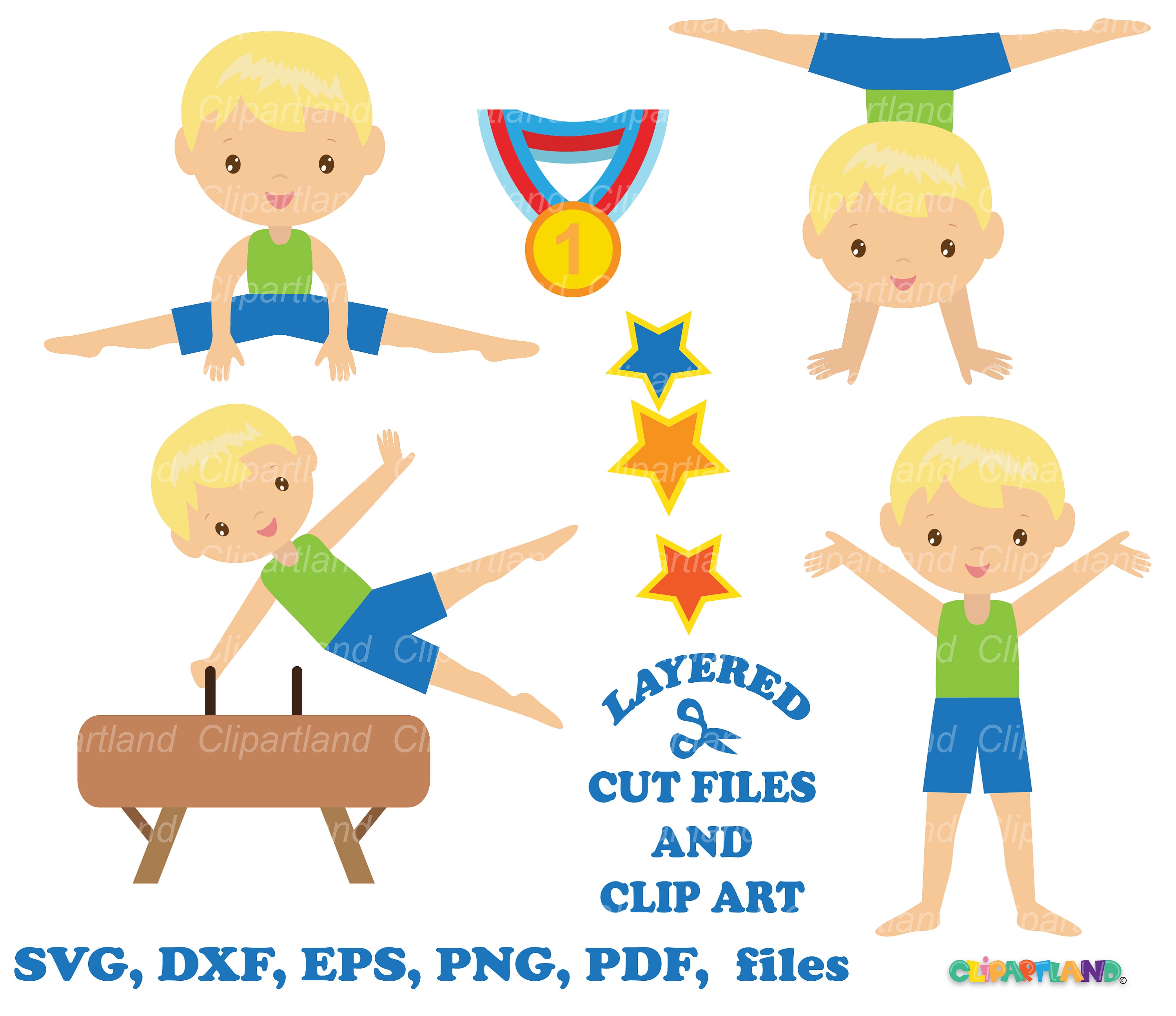 Boy Gymnastics Clip Art
