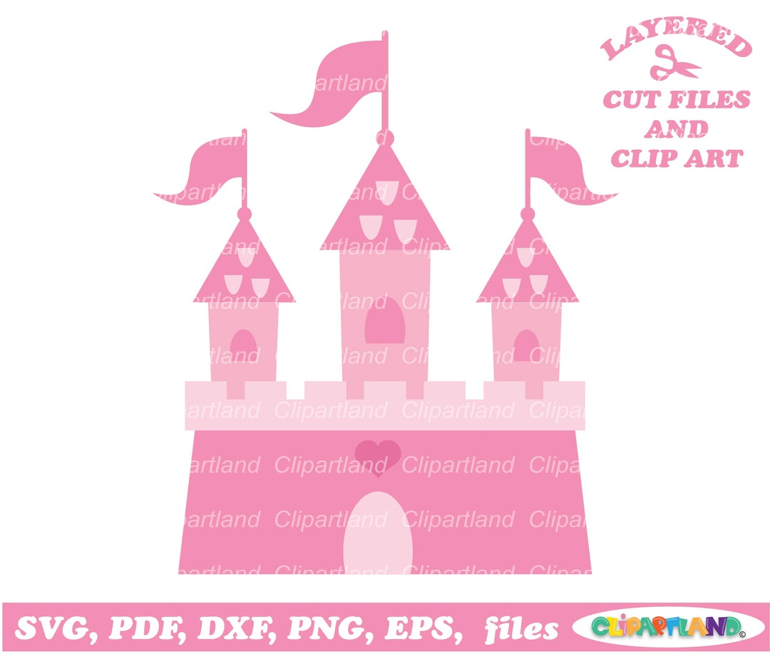 INSTANT Download. Princess Pink Castle Svg, Dxf Cut Files and Clip Art ...