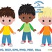 Cute Boy Clipart, Cut Files for Crafts (SVG, PDF, PNG) - Etsy