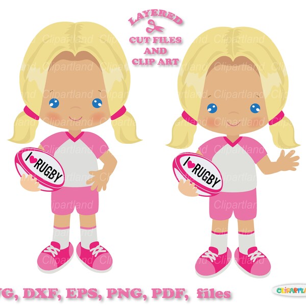 Rugby Girl Svg - Etsy