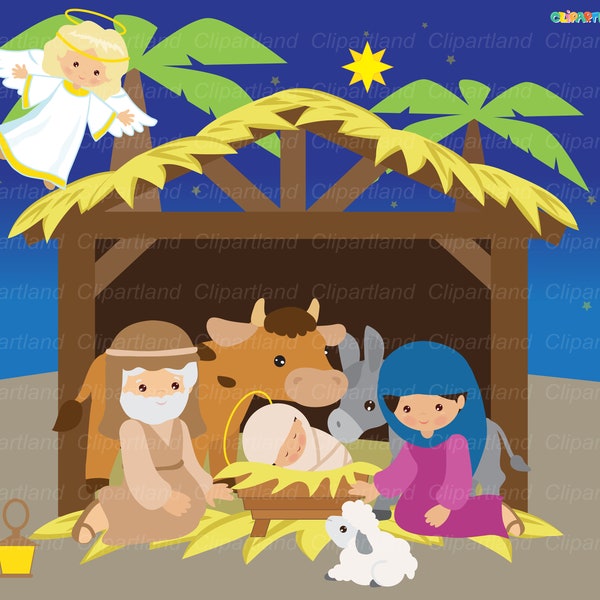 Nativity Clip Art - Etsy
