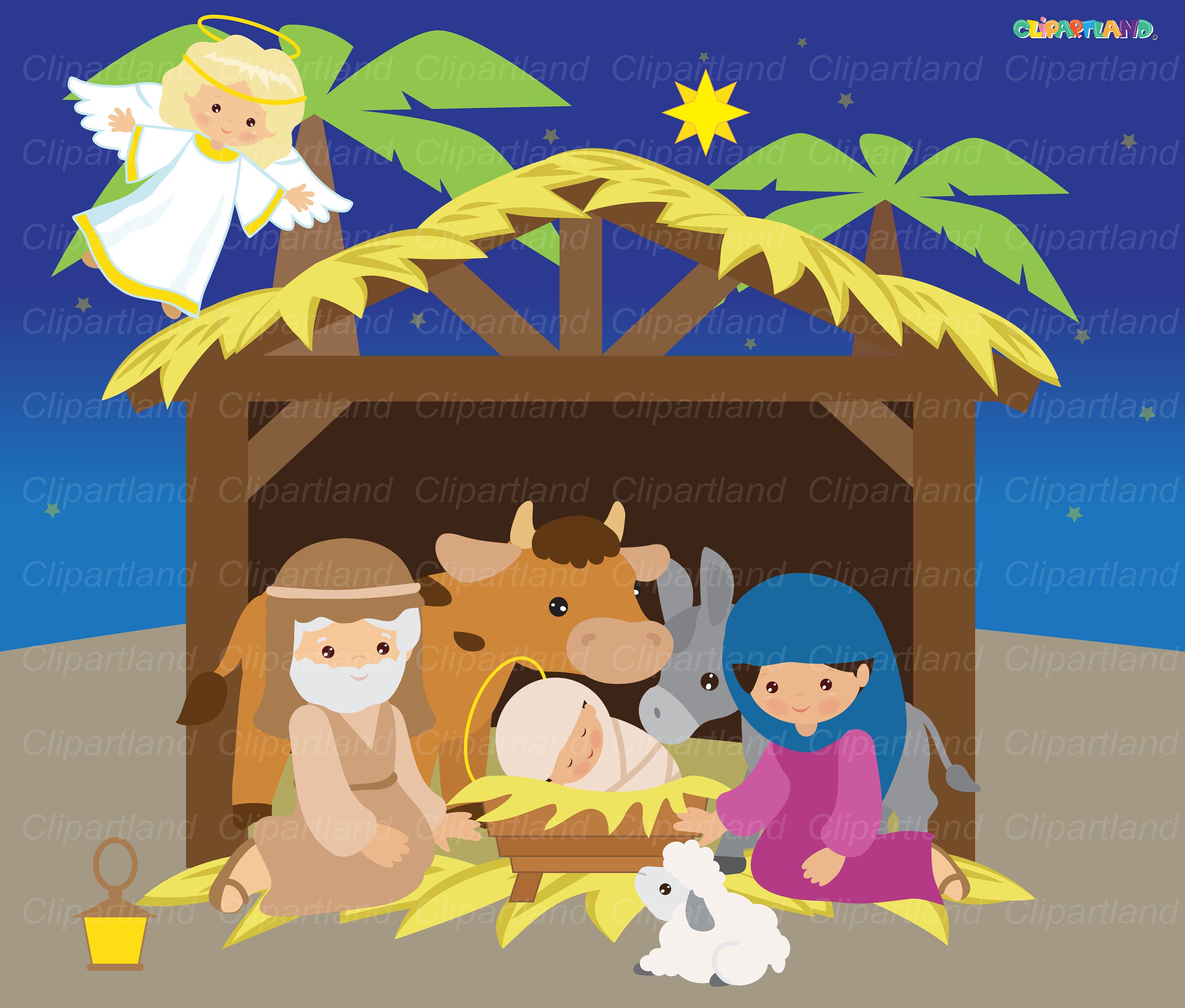 ON Sale Instant Download. Nativity Clip Art. Christmas Clip Art. Cnat_7 ...