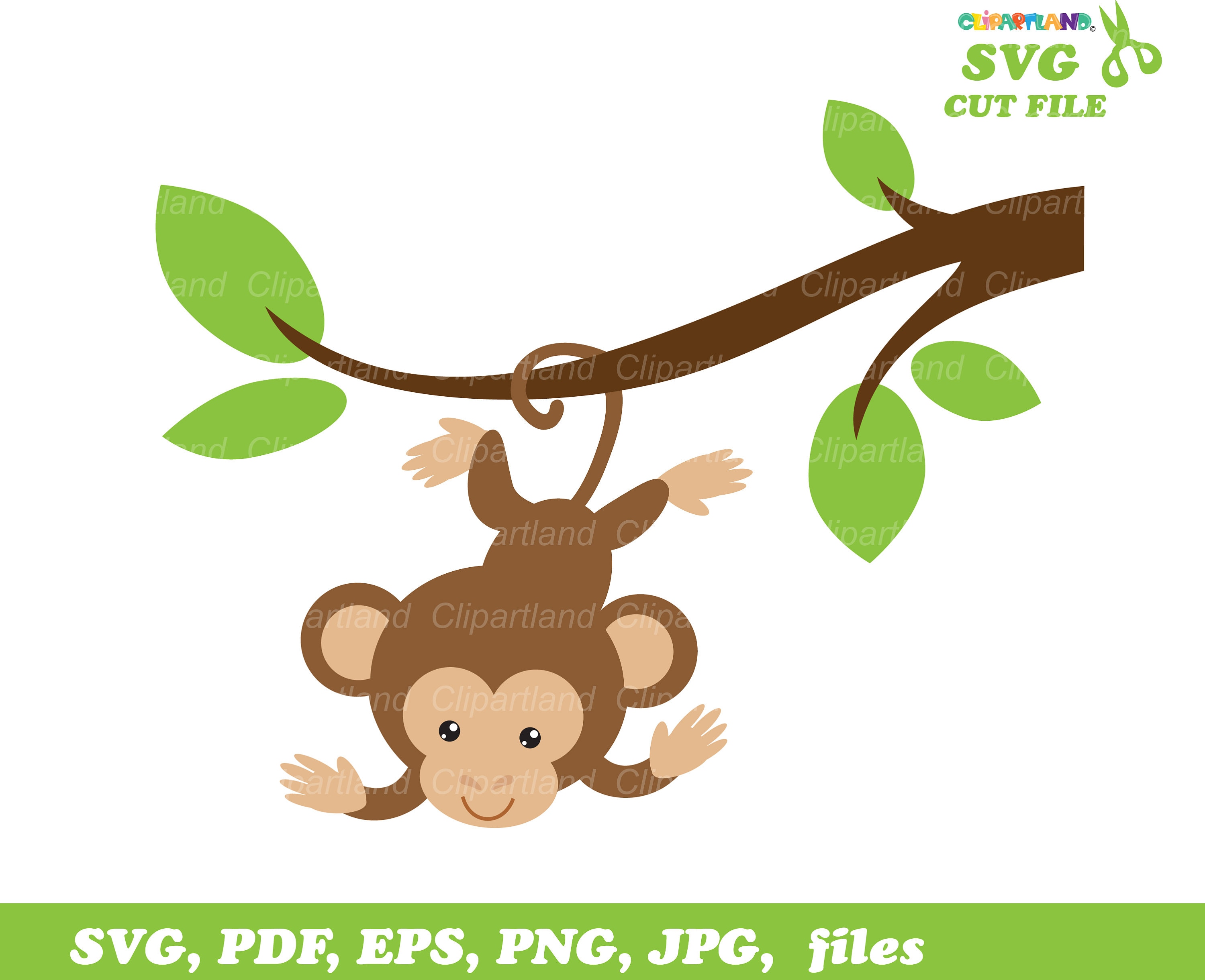 INSTANT Download. Monkey Svg Cut Files and Clip Art. Cm_2. - Etsy Canada