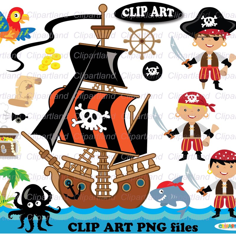 Pirate Clip Art - Etsy