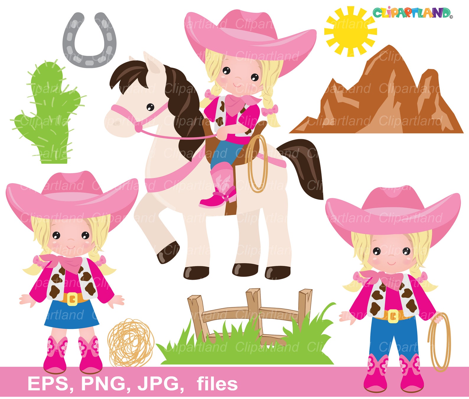 INSTANT Download. Cowgirls Clip Art. Ccow_29. Personal and - Etsy