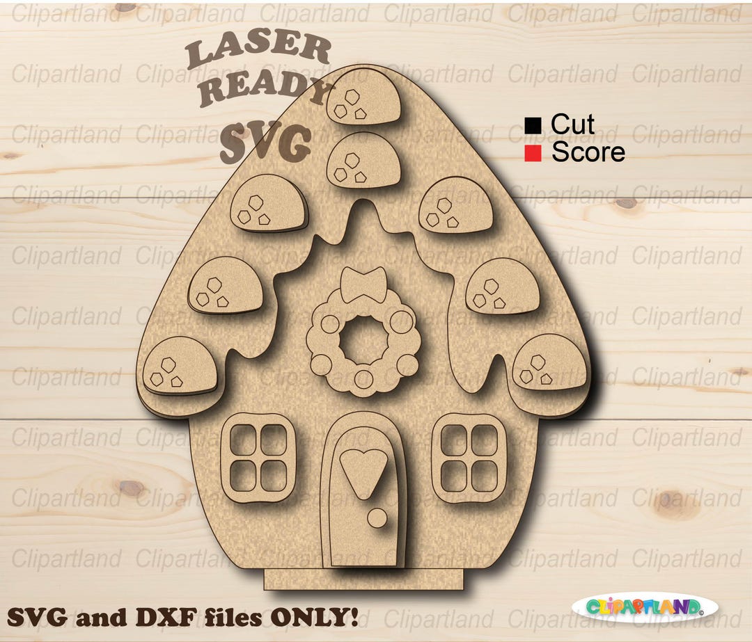 INSTANT Download. Standing Gingerbread House for Laser Cutting ...