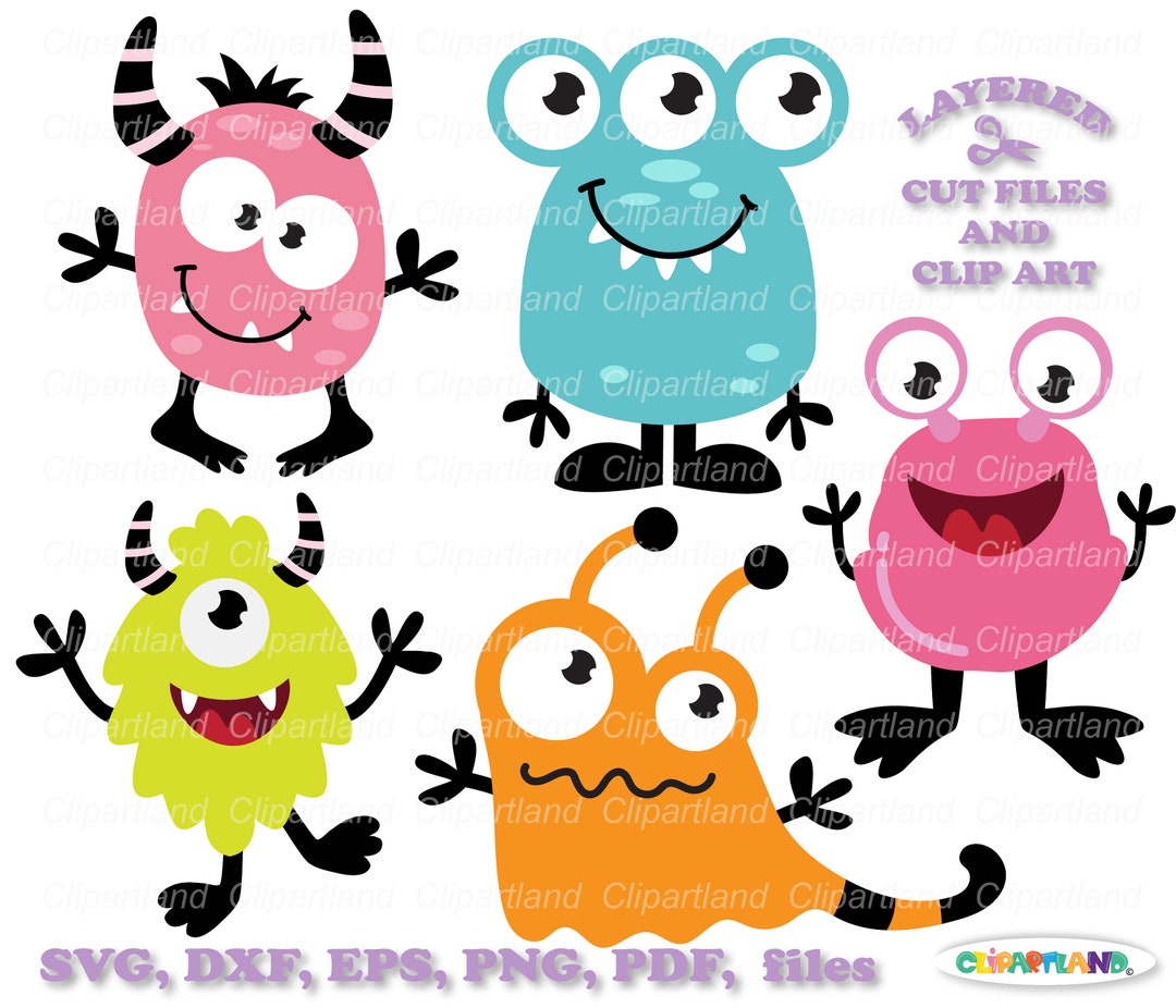 INSTANT Download. Cute Little Monster Svg Cut File and Clip Art ...