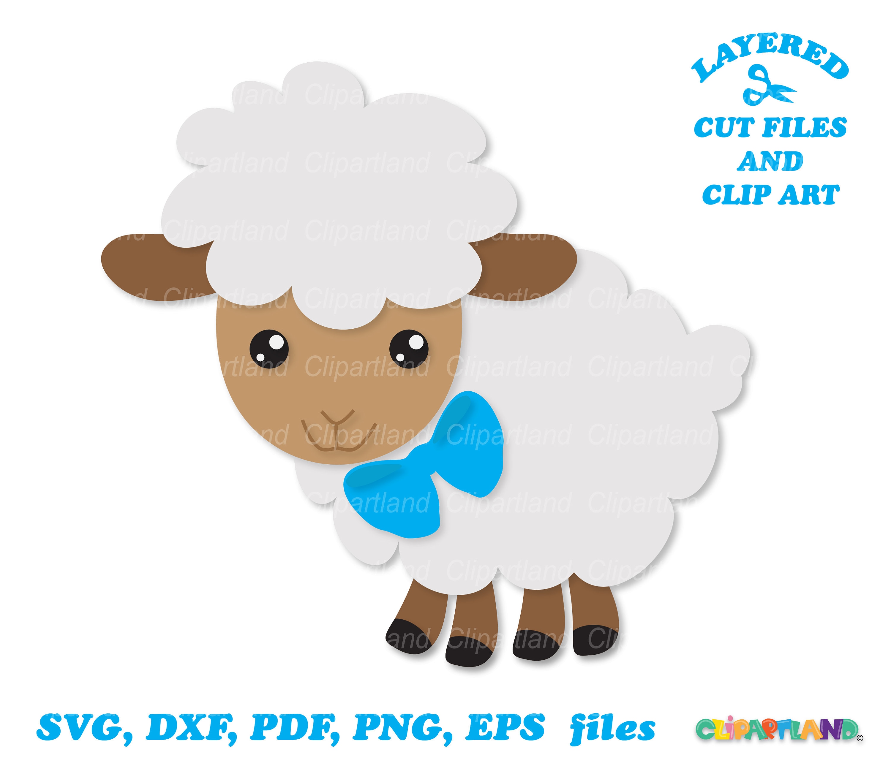 Cute Lamb Face Clip Art