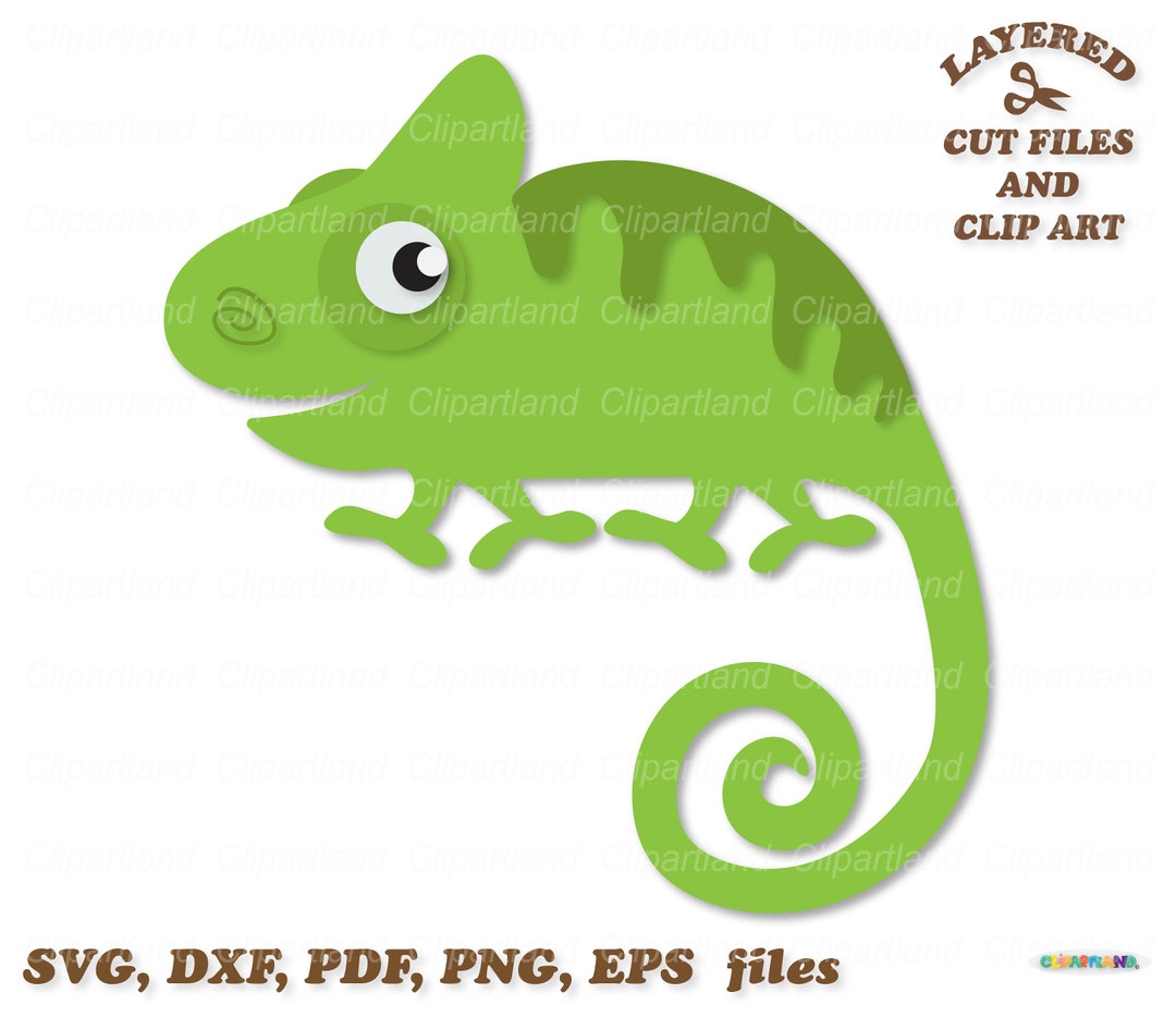 INSTANT Download. Cute Little Chameleon Svg Cut File and Clip Art ...