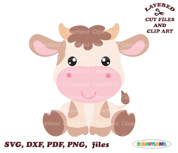 INSTANT Download. Cute Sitting Cow Svg Cut File and Clip Art. - Etsy UK