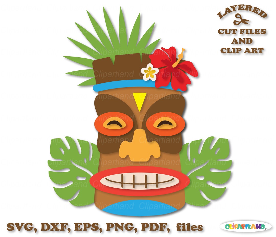 Funny Tiki Mask (svg, Png, Eps, Pdf, Dxf) - Commercial License - Etsy