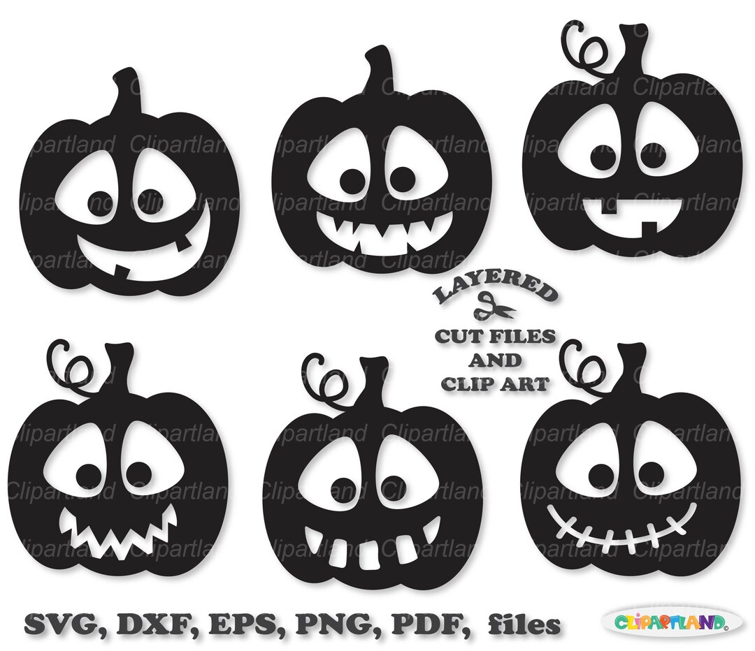 INSTANT Download. Cute Halloween Pumpkin Silhouette Svg Cut File and ...