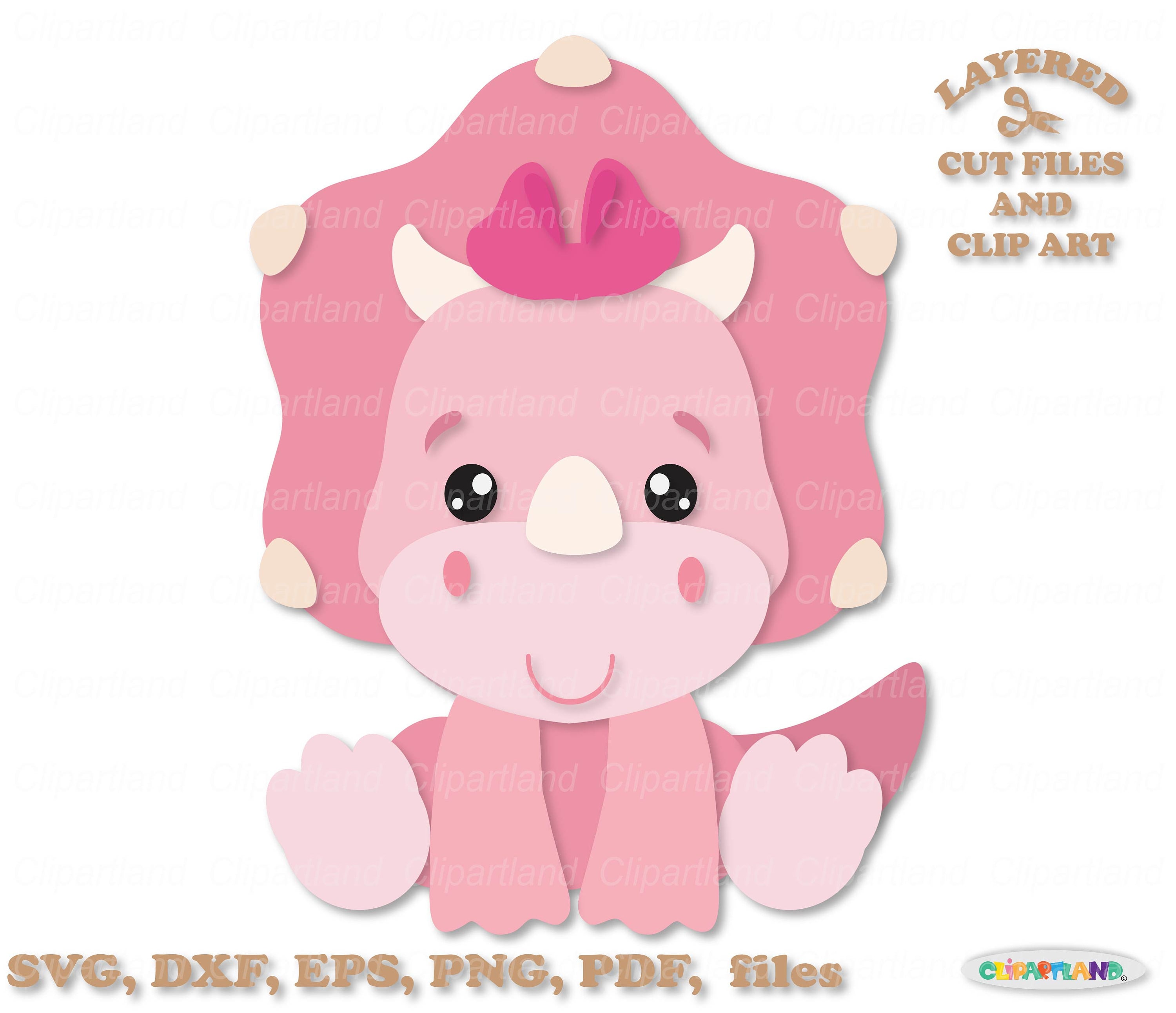 INSTANT Download. Cute Little Pink Dinosaur Baby Girl Svg Cut File and ...