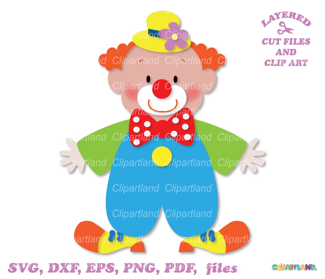 INSTANT Download. Cute Circus Clown Cut Files and Clip Art. Commercial ...