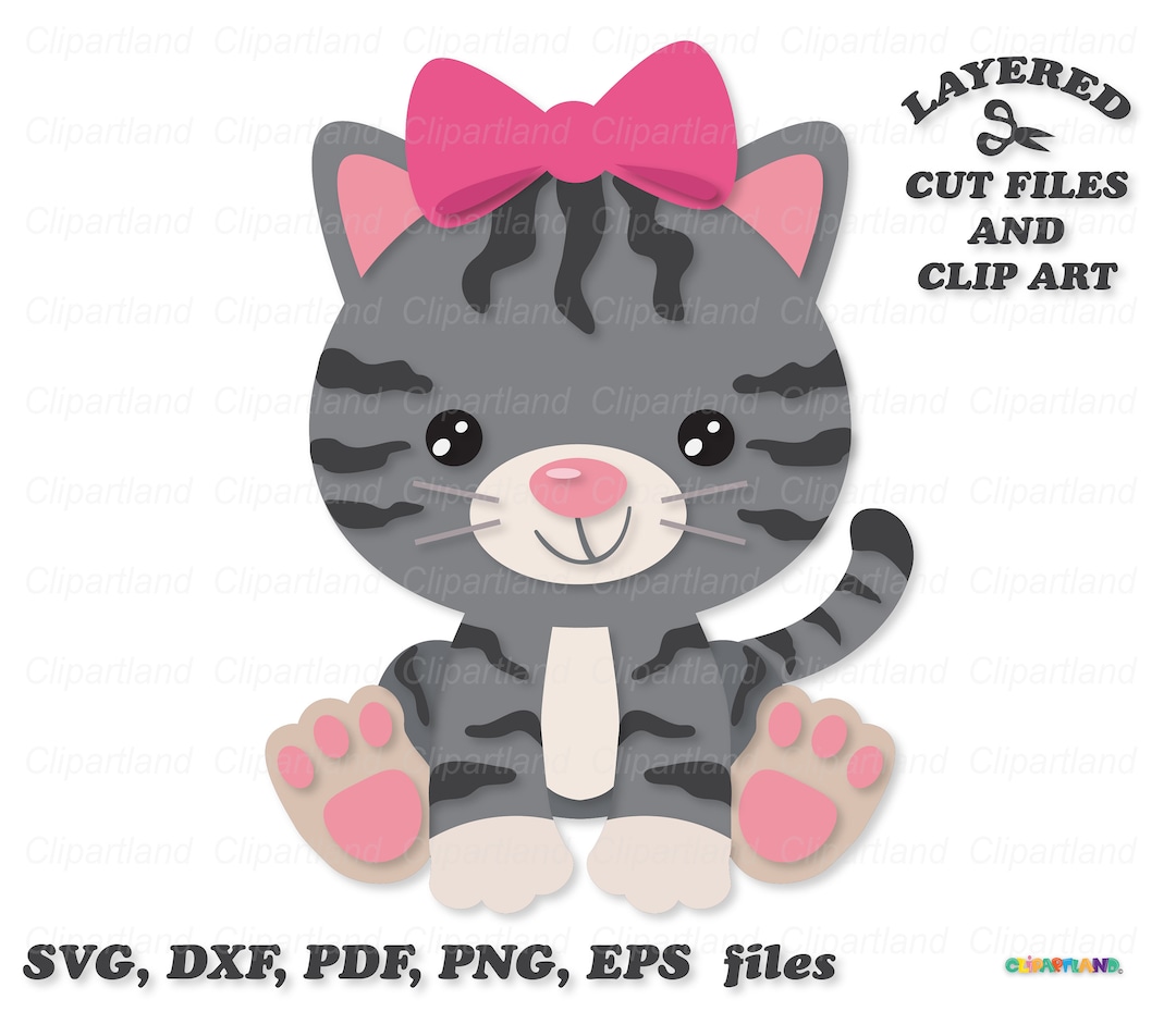 INSTANT Download. Cute Kitten Cut Files and Clip Art. Personal and ...