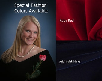 SECOND QUALITY Discounted Poncho Style Black Velvet Graduation Drape ...