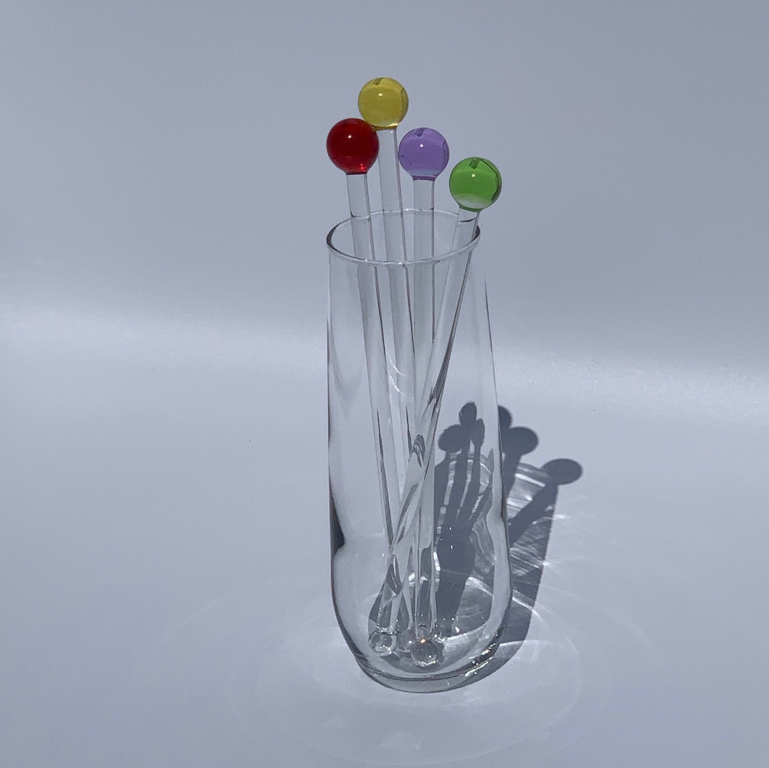 Glass Drink Stirrers : Set of 4 - Etsy