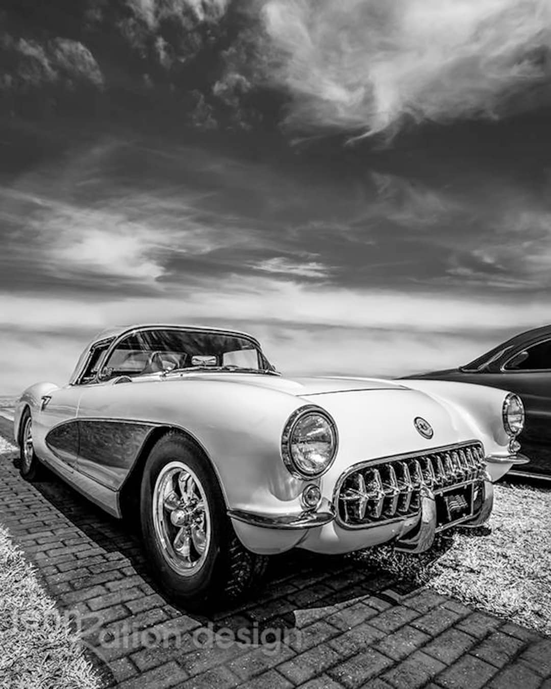 Corvette Photo, Black & White Car Photography, Vintage Corvette ...
